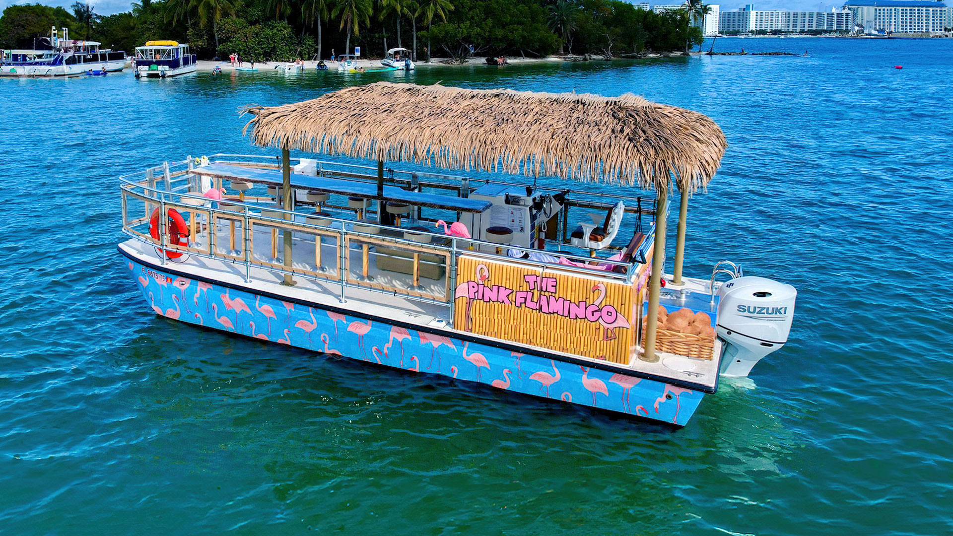 Contact - The Pink Flamingo Tiki Boat Miami FL